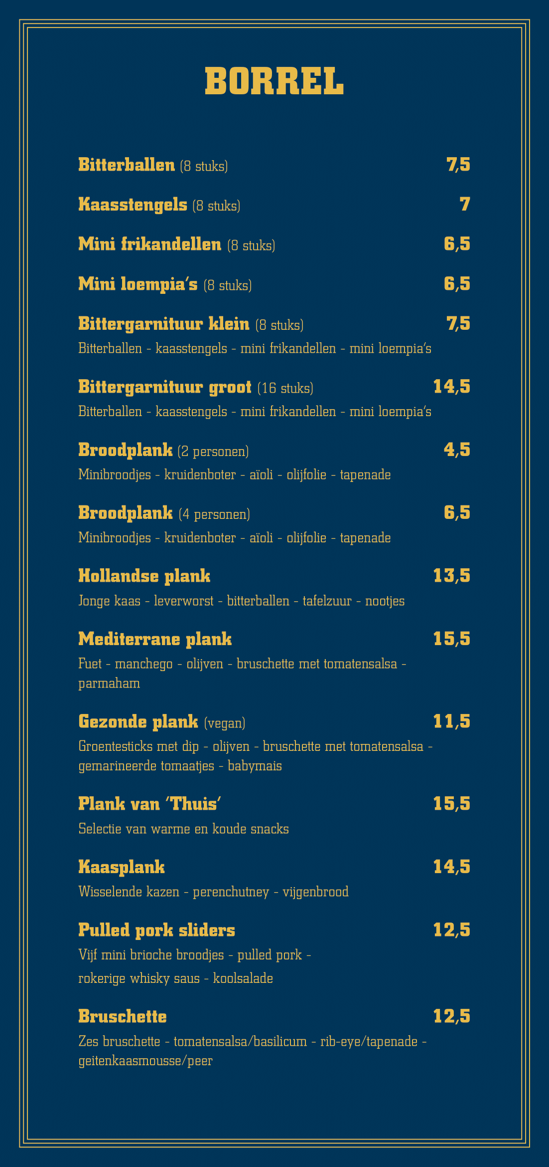 Menu – Brasserie thuis