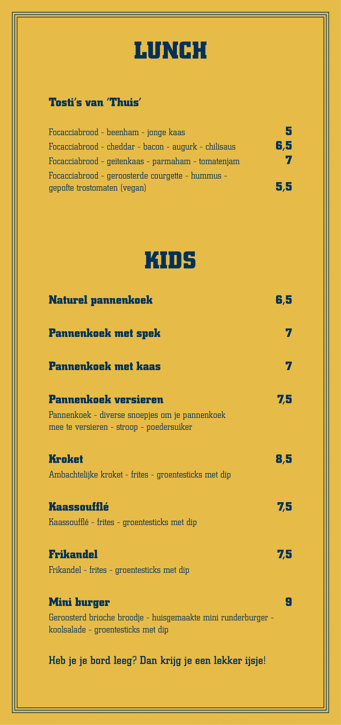 Menu – Brasserie thuis